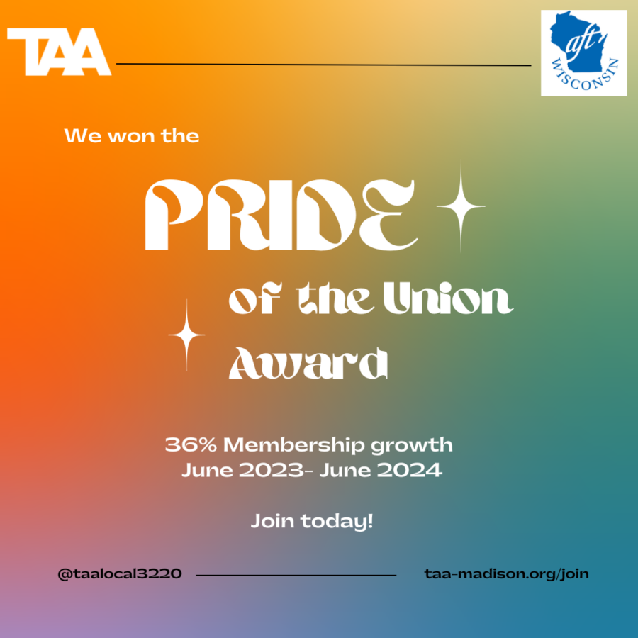 TAA wins Pride of the Union Award from AFT-National! – TAA | Graduate ...